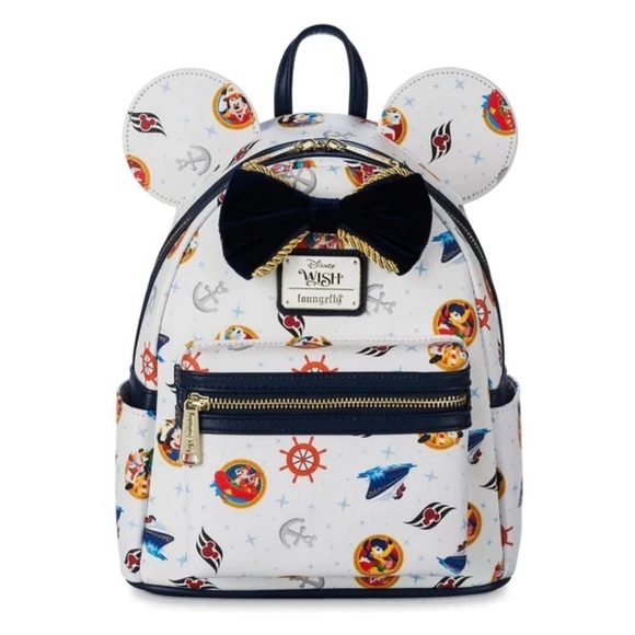 Disney | Bags | Disney Wish Cruiseline Exclusive Nautical Loungefly ...